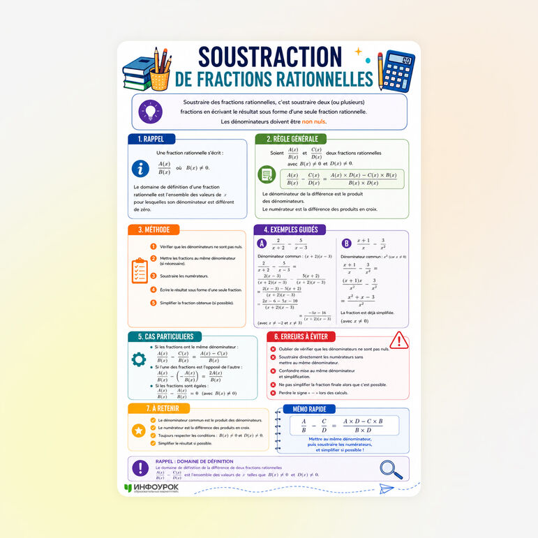 L’aide-mémoire «Division de fractions rationnelles»