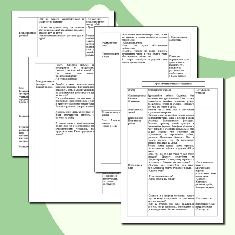 Конспект урока по биологии по теме Растительные сообщества 7 класс