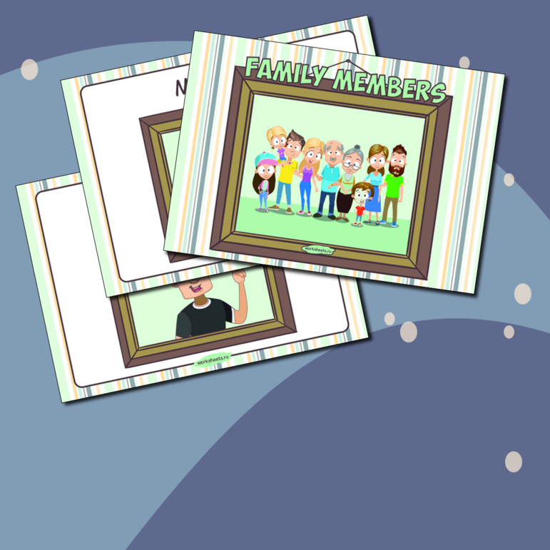 Family members - posters. Члены семьи. Серия 9 листов