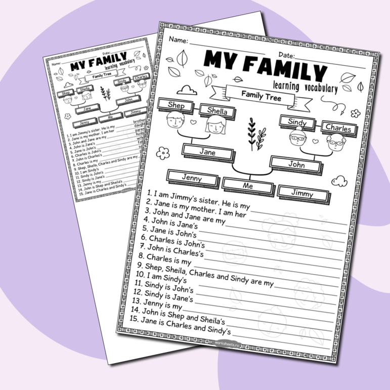 My family - learning vocabulary. Лексика по теме "Моя семья"