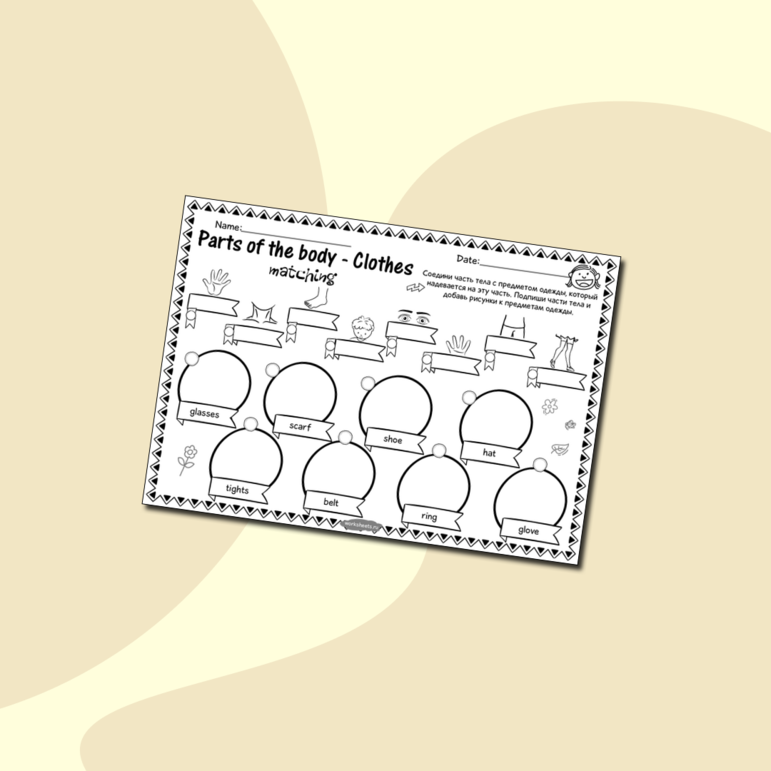 Parts of the body - Clothes. Части тела - одежда