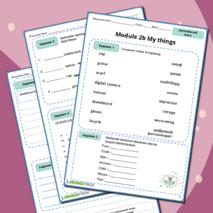 Рабочий лист по английскому языку Spotlight 5 класс module-2b my things