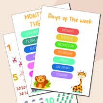 Карточки - вклейки в тетрадь. Alphabet. Numbers. Days of the week ...