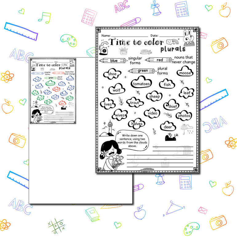 Time to color - plurals