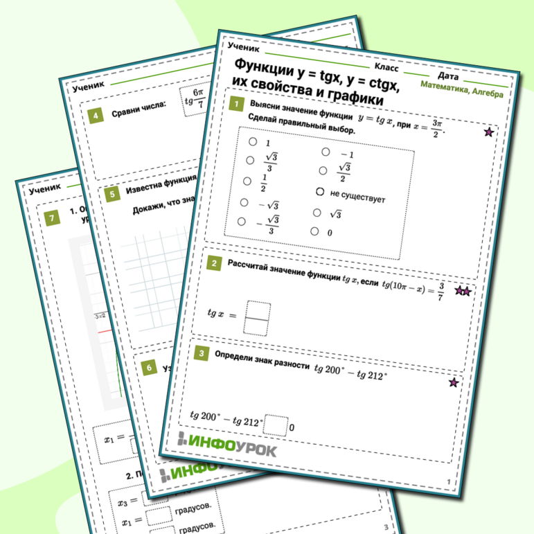 Презентация "Функции y=tgx и y=ctgx. Их свойства и графики"