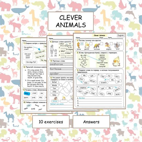 Презентация по английскому языку "Умные животные"