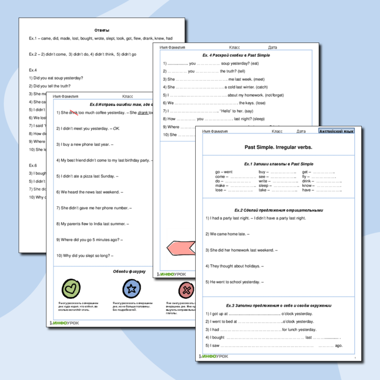 Past Simple Irregular verbs