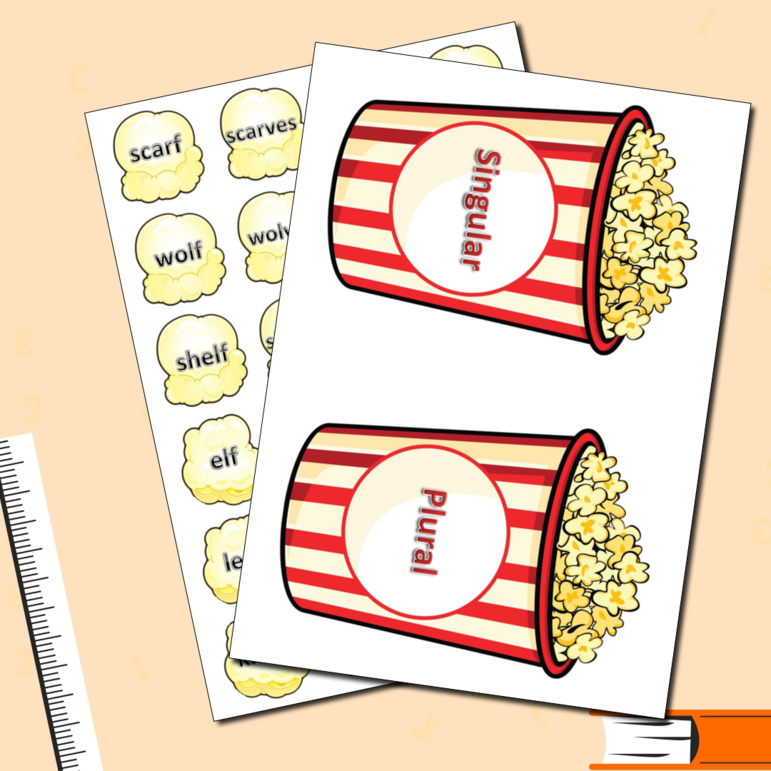 Игра «Plural noun sort -f\-ves. Правило образования множественного ...