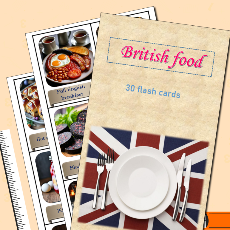Флеш-карты на тему "British food".
