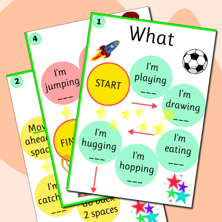 Present Continuous (Настоящее длительное / продолженное). Игра на тему "What are you doing?" К ...