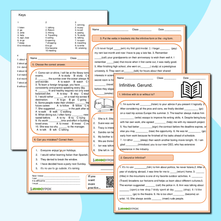 Infinitive. Gerund