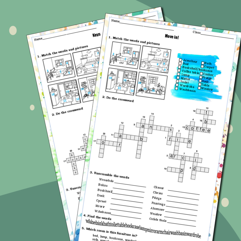 Рабочий лист Spotlight 5 module 3b Move in!