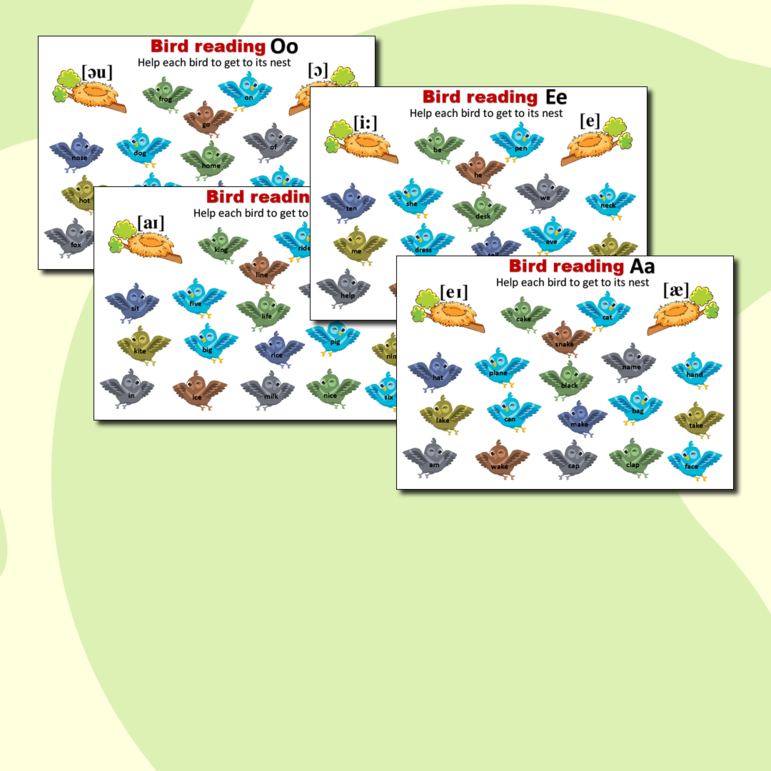 Bird reading. Чтение гласных