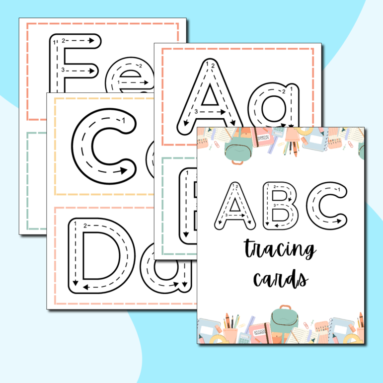 Раскраска Alphabet tracking card