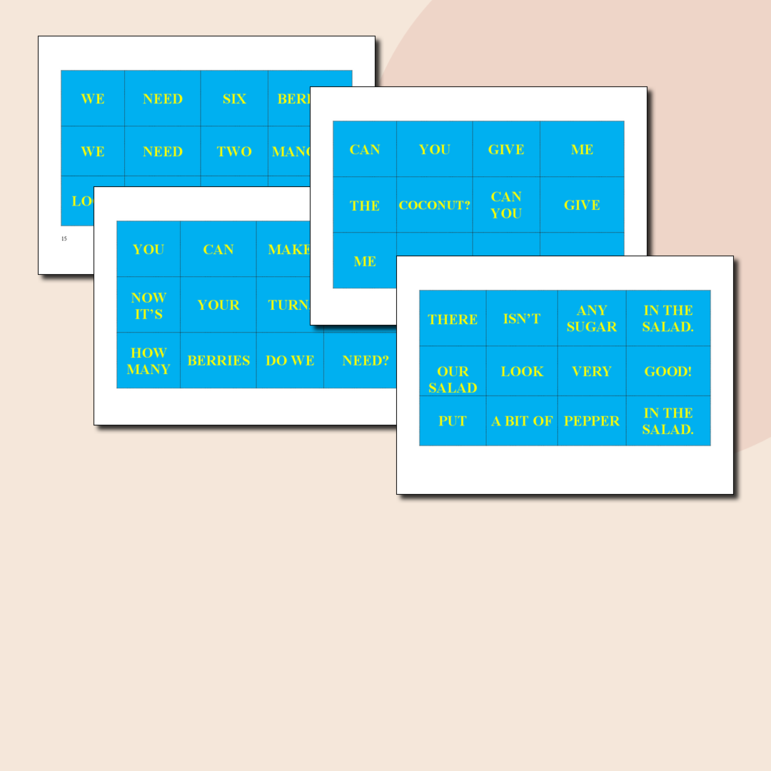 Spotlight 4 Module 3 Карточка-пазл. Еда. Продукты питания