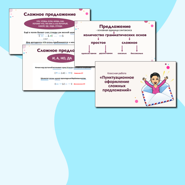 Презентация к уроку русского языка "Пунктуационное оформление сложных ...