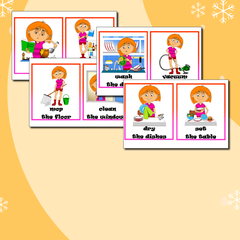 "Household chores" Повседневные дела на английском языке Постеры