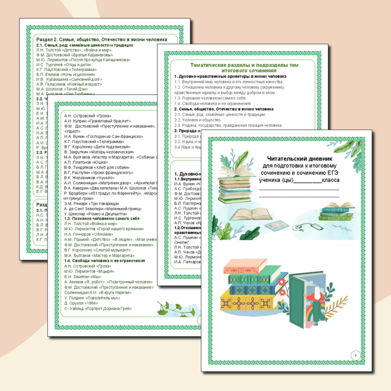 Итоговое сочинение (шаблон с фразами-клише, пример сочинения, 2 темы ...