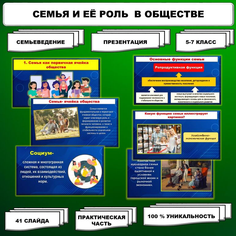 Презентация по теме «Семья и ее роль в обществе Курс внеурочной