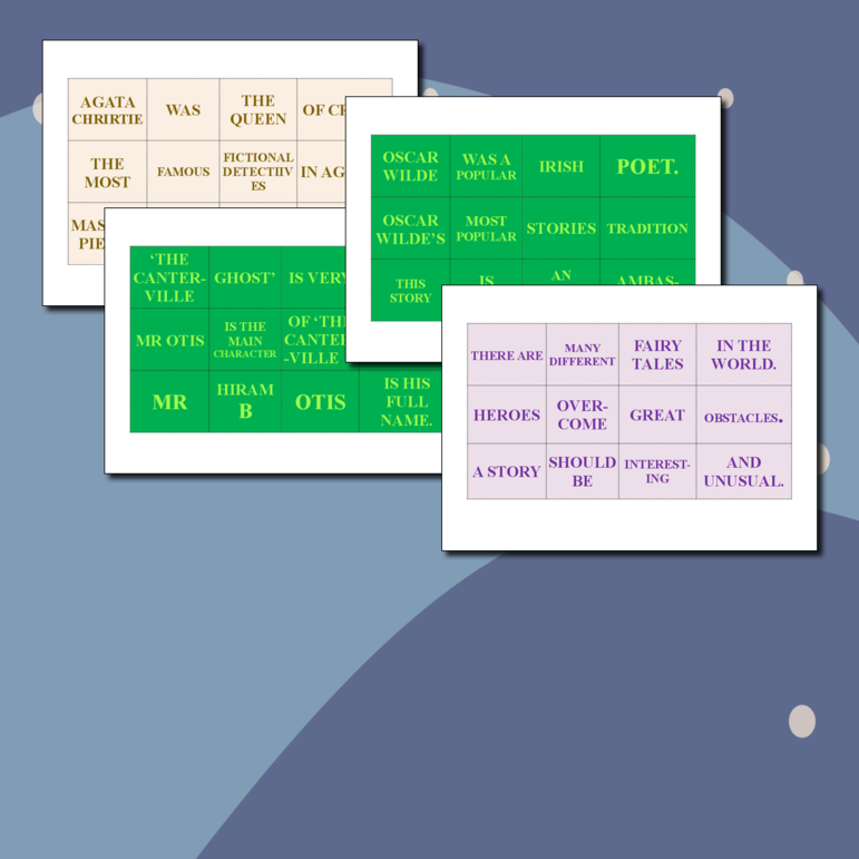 Карточка дидактическая Spotlight 7 Module 2 Tale time (Время историй)
