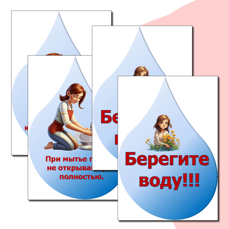 Плакаты или книжка-малышка "Береги воду!". Оформление. Можно ...